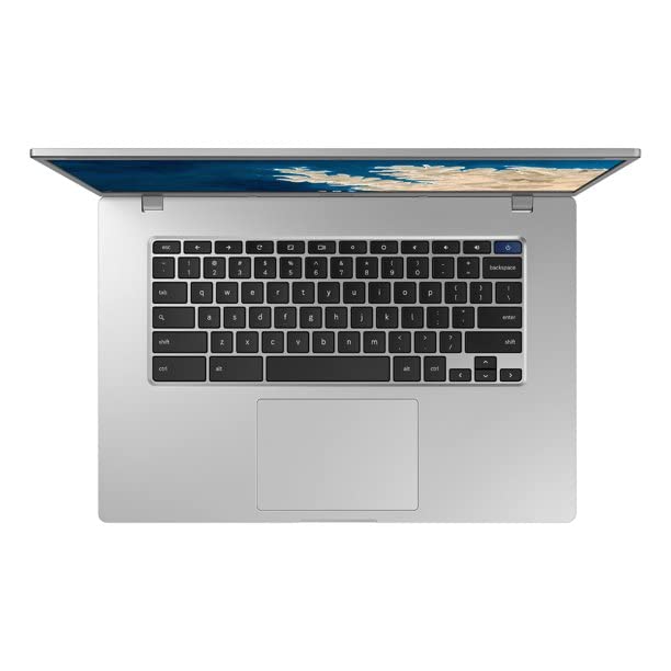 SAMSUNG Chromebook 4+, 15.6-inch Full HD Display, Intel Celeron N4000, Intel UHD Graphics 600, 4GB RAM, 64GB eMMC, Wi-Fi 5, Bluetooth, Chrome OS, Silver, W/ MD Accessories