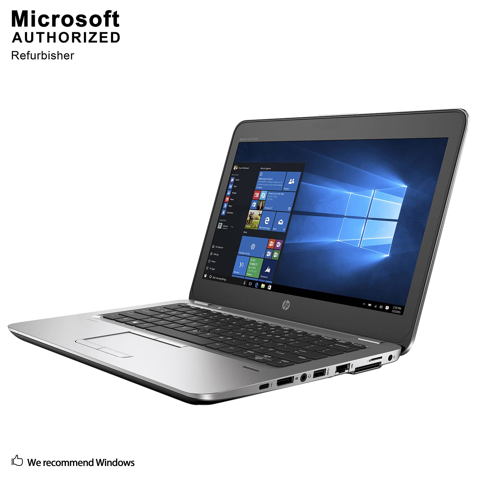 HP EliteBook 820 G3 12.5 Inch Business Laptop, Intel Core i7 6600U up to 3.4GHz, 16G DDR4, 512G SSD, WiFi, BT 4.0, VGA, DP, Win 10 64 Bit-Multi-Language Supports En/Sp/Fr(Renewed)