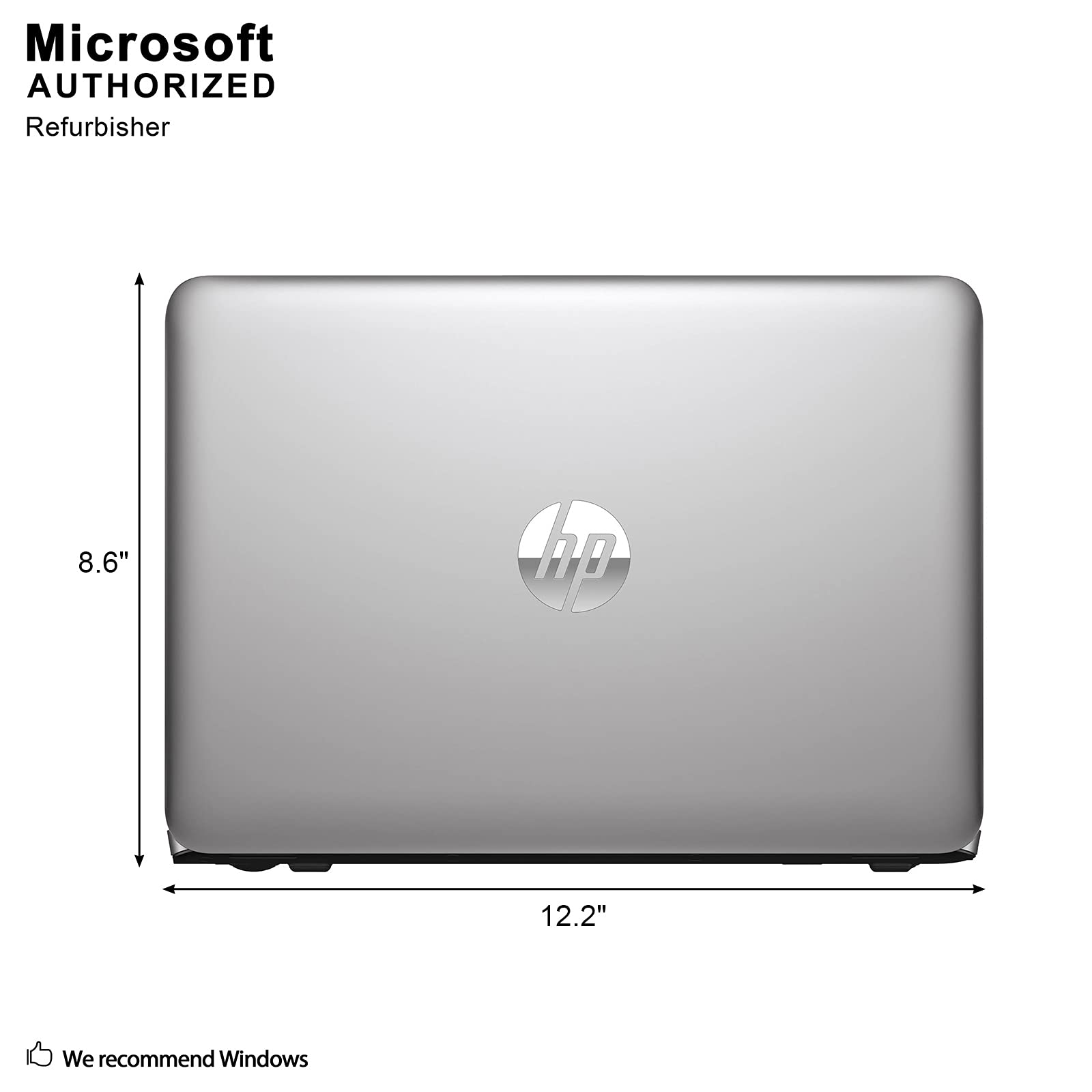 HP EliteBook 820 G3 12.5 Inch Business Laptop, Intel Core i7 6600U up to 3.4GHz, 16G DDR4, 512G SSD, WiFi, BT 4.0, VGA, DP, Win 10 64 Bit-Multi-Language Supports En/Sp/Fr(Renewed)