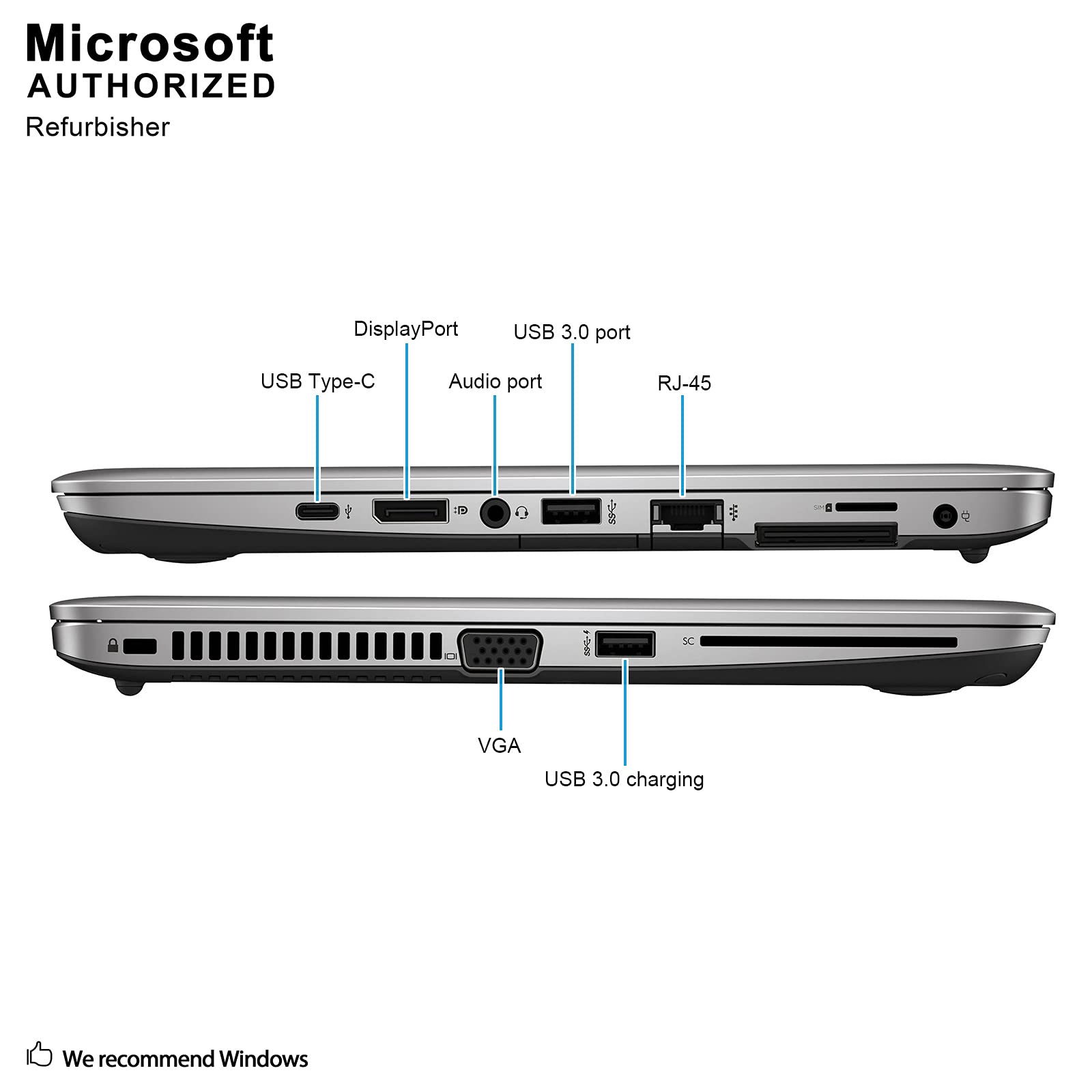 HP EliteBook 820 G3 12.5 Inch Business Laptop, Intel Core i7 6600U up to 3.4GHz, 16G DDR4, 512G SSD, WiFi, BT 4.0, VGA, DP, Win 10 64 Bit-Multi-Language Supports En/Sp/Fr(Renewed)
