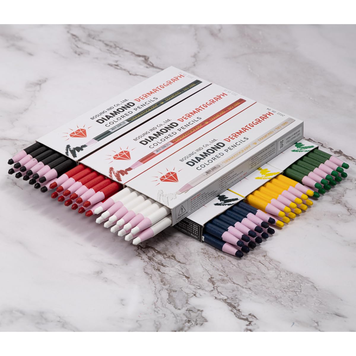 Diamond Peel-Off China Markers/Grease Pencils for Glass, Cellophane, Vinyl, Metal, Etc. (12 Pencils) (Black)