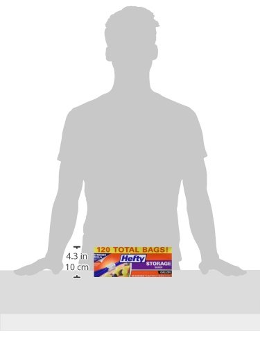 Hefty Slider Storage Bags, Gallon Size, 30 Count (Pack of 4), 120 Total