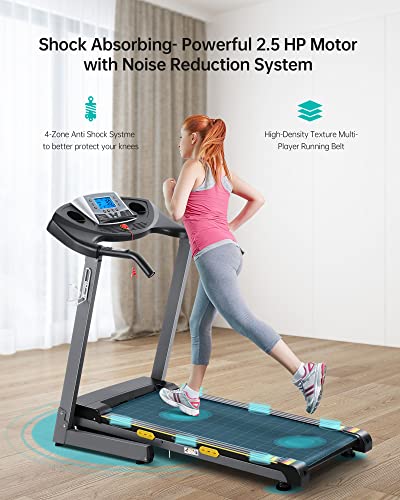 Auto Incline Treadmill 12-Level Automatic Incline Adjustment Folding Treadmill Electric Treadmill for HomeWorkout Running Machine Pre-Set Training Programs & Large LCD Display