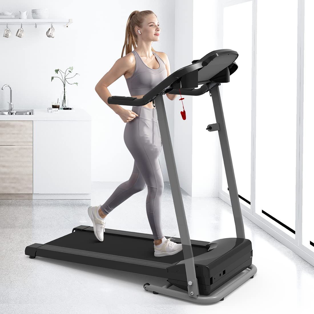 Treadmill,Home Foldable Treadmill with Incline, Folding Treadmill for Home Workout, Electric Walking Treadmill Machine 15 Preset or Adjustable Programs 250 LB Capacity MP3