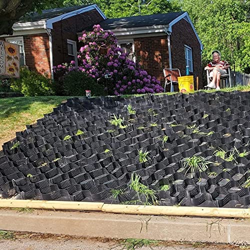 LILANAI 1/2/3/4/5/6 Inch Wide Gravel Geocells Grid, Heavy Load Resistance Geo Grid Ground Grid Stabilizer, for Landscaping Slopes Garden (Size : 1x2m/3.3x6.6ft)