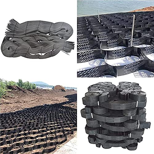 LILANAI 1/2/3/4/5/6 Inch Wide Gravel Geocells Grid, Heavy Load Resistance Geo Grid Ground Grid Stabilizer, for Landscaping Slopes Garden (Size : 1x2m/3.3x6.6ft)