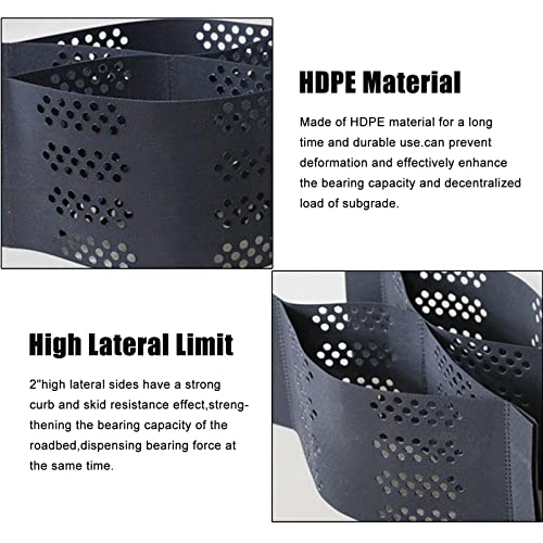 LILANAI 1/2/3/4/5/6 Inch Wide Gravel Geocells Grid, Heavy Load Resistance Geo Grid Ground Grid Stabilizer, for Landscaping Slopes Garden (Size : 1x2m/3.3x6.6ft)