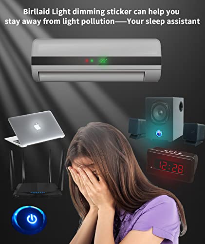 Birllaid Light Blocking Stickers, Black Out Stickers, Light Dimming Stickers LED Covers for Routers, Clocks and Electrical Appliances