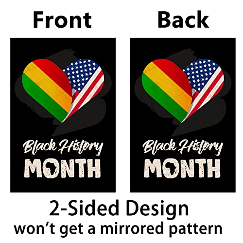 Nepnuser Black History Month Garden Flag African American National Holiday Party Decoration Equality Social Celebration Double Sided Lawn Front Yard Sign
