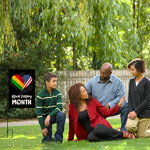 Nepnuser Black History Month Garden Flag African American National Holiday Party Decoration Equality Social Celebration Double Sided Lawn Front Yard Sign