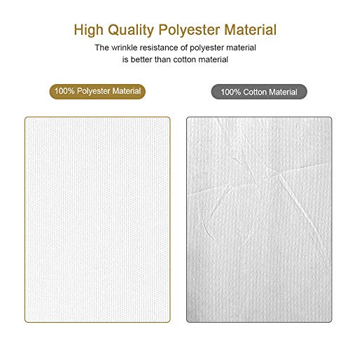 UTEBIT White Backdrop 5ft x 6.5ft Polyester Photo Booth Portrait Photography Booth Wrinkle Resistant Backdrops Sheet for Photography Studio, YouTube, Video and Television (Stand Not Include)