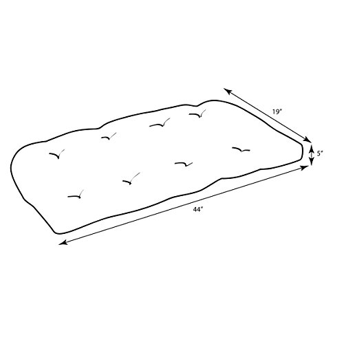Pillow Perfect 572611 Outdoor/Indoor Ummi Multi Tufted Loveseat Cushion, 1 Count (Pack of 1), Blue