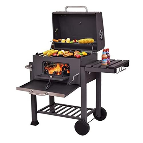 WDBBY Grill Barbecue Picnic Grills Kebab Stove Charcoal Oven with Waterproof Black BBQ Grills for Yard Garden Outdoor