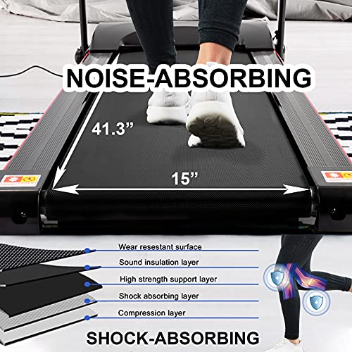 FYC Folding Treadmills for Home with Bluetooth and Incline, 2.5HP Portable Running Machine Electric Compact Treadmills Foldable for Exercise Home Gym Fitness Walking Jogging (JK1609)