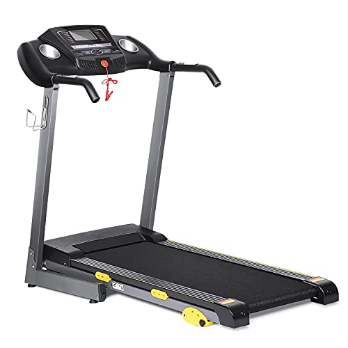 Folding Treadmill Electric Treadmill Motorized Running Machine Tread Belt with 15 Preset Programs & Incline LCD Display & Cup Holder Home Gym 52.87 in(L)x26.77 in(W)x45.7 in(H)