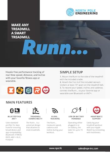 Runn... Retrofit Smart Treadmill Sensor - Make Your Treadmill a Smart Treadmill!