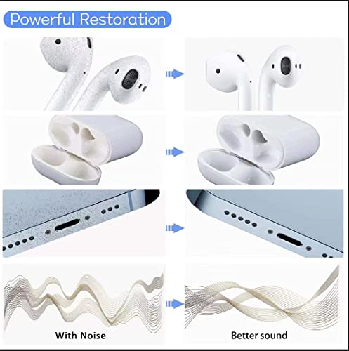 Airpod Cleaner Kit,Earbud Cleaning Kit for Airpods Pro 1 2 3, Multi-Function Cleaning Pen with Soft Brush Flocking Sponge,Suitable for Bluetooth Headset, Charging Box, Mobile Phone, Earbud (1Pcs)