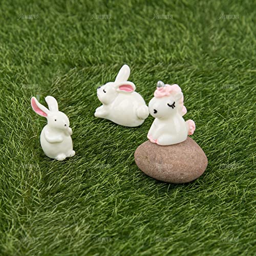AUEAR, Artificial Garden Grass Life-Like Lawns Fake Fairy Grass Mats Mini Ornament Garden Grass Decoration (10 Pack, 6"x6")