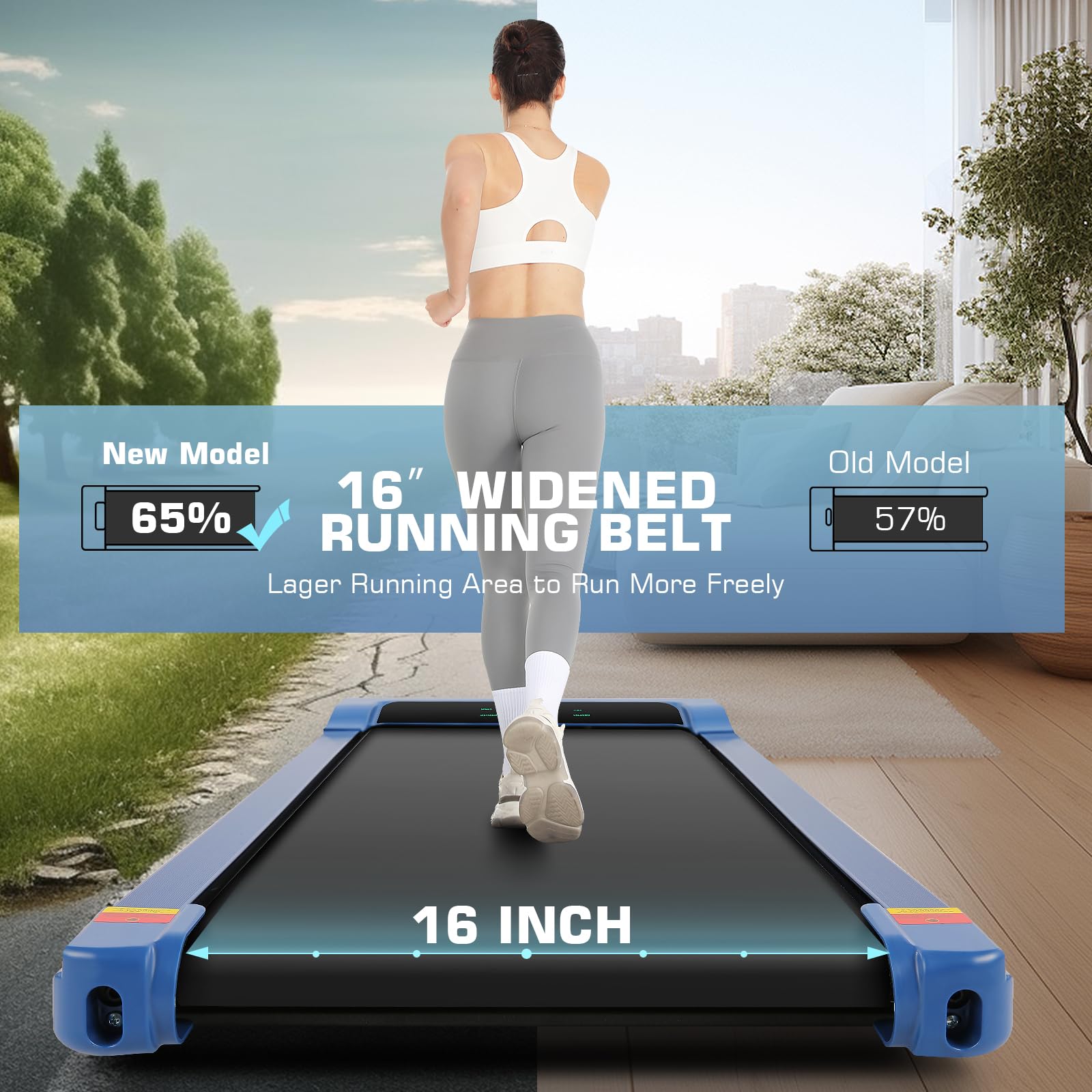 ANCHEER Walking Pad, Max 300 Lbs Capacity, 3 in 1 Under Desk Treadmills for Home Office, 2.5 HP Quiet Portable Walking Treadmill with LED Screen/Remote Control