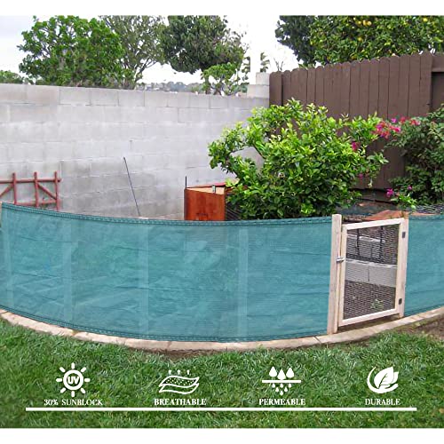 Alion Home 35% Sunblock DIY Shade Cloth - Garden Netting - Mesh Sun Shade Cover for Garden Patio Plants - Green (6' x 12')
