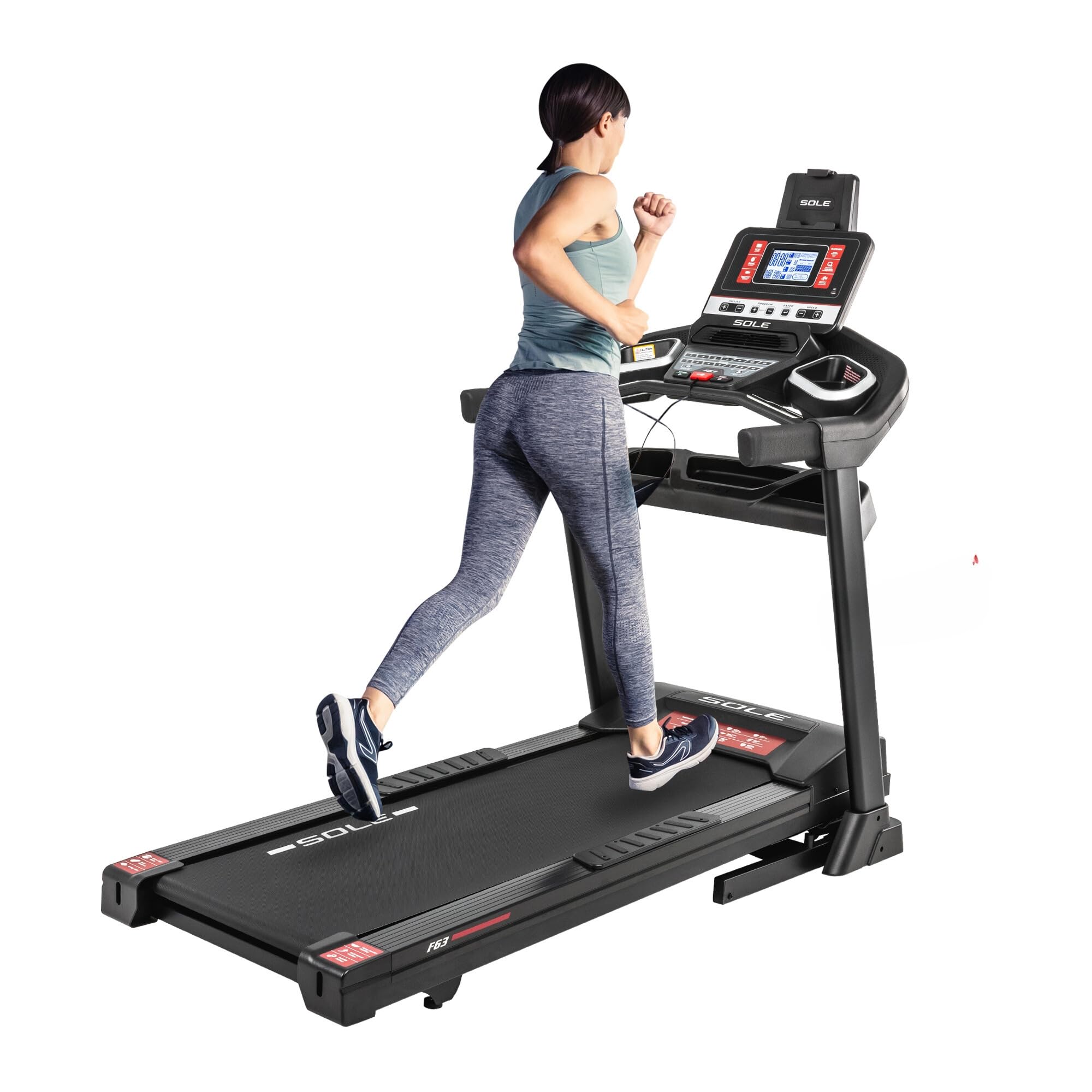 Sole Treadmill F63, Foldable Treadmills for Home Use, Bluetooth, Wide Speed Range, Treadmill Foldable, Treadmills for Home with Incline, Home Exercise Treadmill (Sole F63)