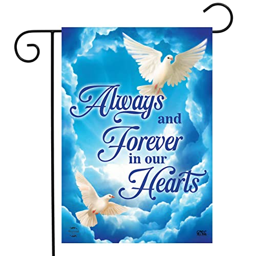 Briarwood Lane Always and Forever Doves Bereavement Garden Flag Religious Inspirational 12.5" x 18"