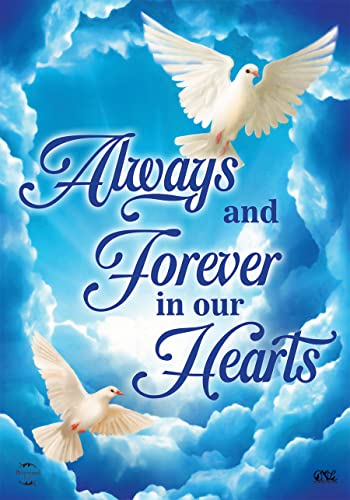 Briarwood Lane Always and Forever Doves Bereavement Garden Flag Religious Inspirational 12.5" x 18"
