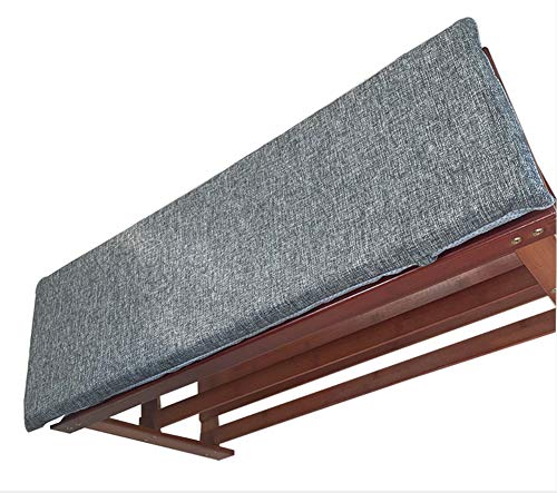 WanJing Porch Swing Seating Pad with Ties,Patio Rectangle Bench Cushion Garden Swing Loveseat Pad,Indoor Porch Fresco Replacement Mattress,Washable Dining Seat Pad, Light Grey, 48x14 inch
