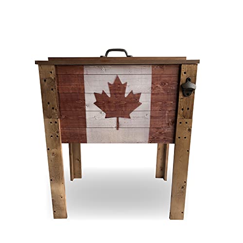 BACKYARD EXPRESSIONS PATIO · HOME · GARDEN 914909-C Patio Cooler, 57 Quart, Brown and Desaturated Red