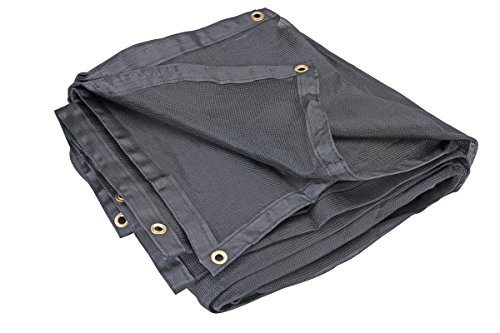 Rocky Mountain Goods Heavy Duty Mesh Tarp - UV resistant shade cloth with grommets - Patio / garden shade - Tarp for truck bed - Multi use - Reinforced stitching (8' x 10')