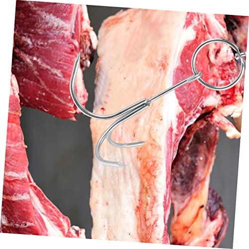 Levemolo 1pc Poultry Ham Practical Hanger S- Mutton Cooking Three Drying Useful for Use Kitchen Duck Hams Style Tools Prong Hook Home Shop Meat Grill Smoker Garden Professional Butcher