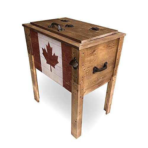 BACKYARD EXPRESSIONS PATIO · HOME · GARDEN 914909-C Patio Cooler, 57 Quart, Brown and Desaturated Red