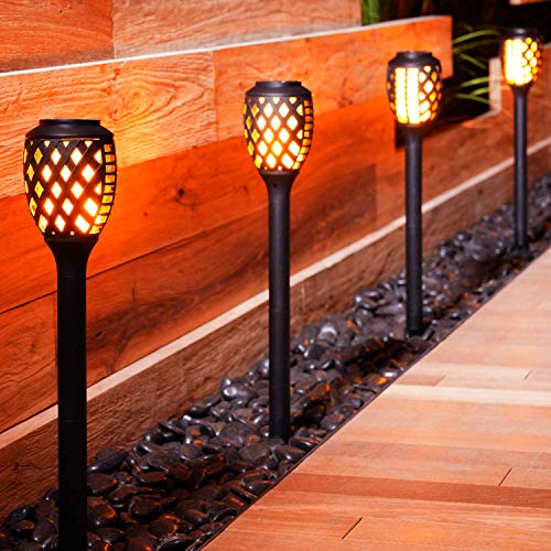 Grand patio Outdoor Solar Lights, Water-Resistant Flickering Flames Torch Light, Landscape Decoration Lighting, Pack of 8