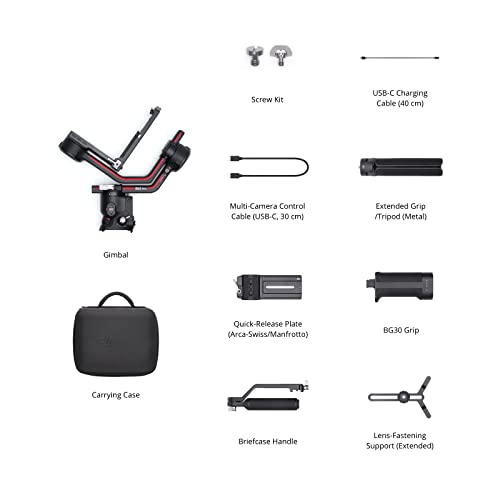DJI RS 3 Pro, Handheld 3-Axis Gimbal Stabilizer for DSLR and Cinema Cameras Canon/Sony/Panasonic/Nikon/Fujifilm/BMPCC, Automated Axis Locks, Carbon Fiber Axis Arms, 4.5 kg (10lbs) Payload, LiDAR Focus