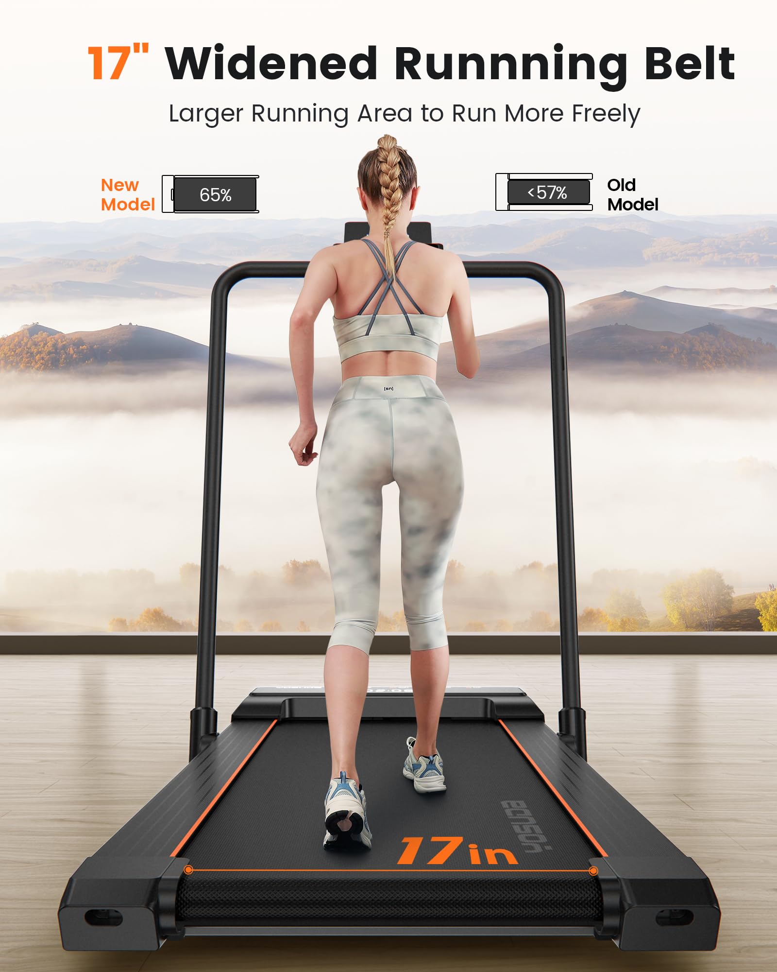 YOSUDA Treadmill,Under Desk Treadmill 3.0HP,2 in 1 Walking Pad Home/Office,Smart Walking Treadmill with App,Walking Jogging Machine with 265 lbs Weight Capacity Remote Control LED Display Black-T200
