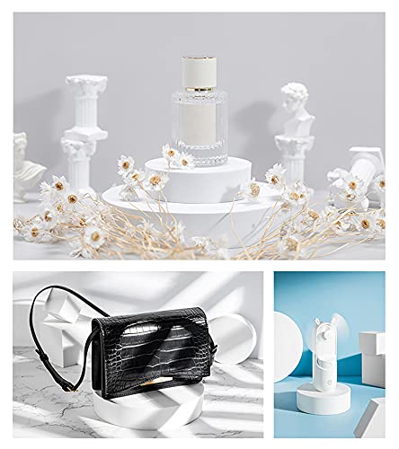 Goshoot 6 Pcs Product Photography Props Cube, Foam Solid Blocks Geometric Shapes for Jewelry, Makeup and Accessories Modeling and Decoration - White