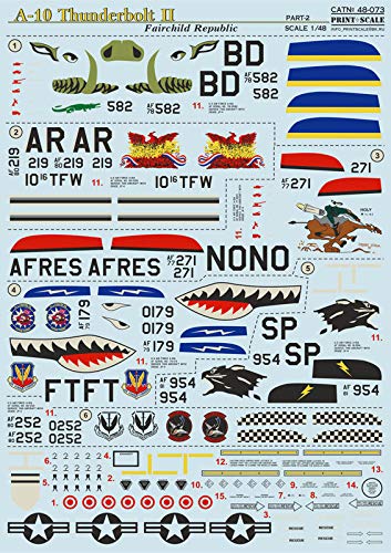 Print Scale 48-073 - 1/48 Decal for A-10 Thunderbolt Ii Part 2