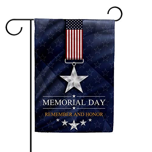ZHONGJI Garden Flags Memorial Day Celebration Patriotism Decorative Yard Flags Double Sided Design Home Outdoor Decor All Seasons Holidays