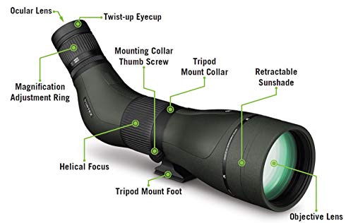 Vortex Optics Diamondback HD Spotting Scopes (20-60x85 - Straight), Green