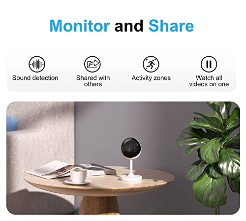 owltron Indoor Security Camera, 2 Pack 1080P Dog Cameras for Home Security WiFi Camera with Night Vision,Human Motion Detection,2-Way Audio Dog/Baby Monitor with Camera,Compatible with Alexa…