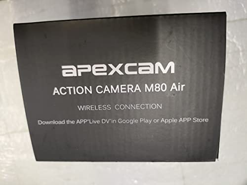 Apexcam Action Camera 4K Sports Camera 20MP 40M 170°Wide-Angle WiFi Waterproof Underwater Camera with 2.4G Remote Control 2 Batteries 2.0'' LCD Ultra HD Camera with Mounting Accessories Kit