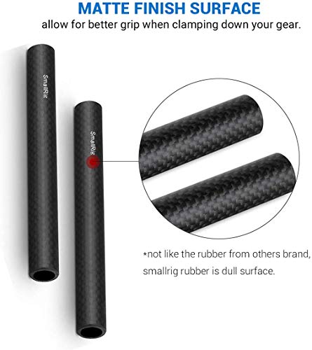 SmallRig 15mm Carbon Fiber Rods (6 Inch) for 15mm Rail Support System- 1872