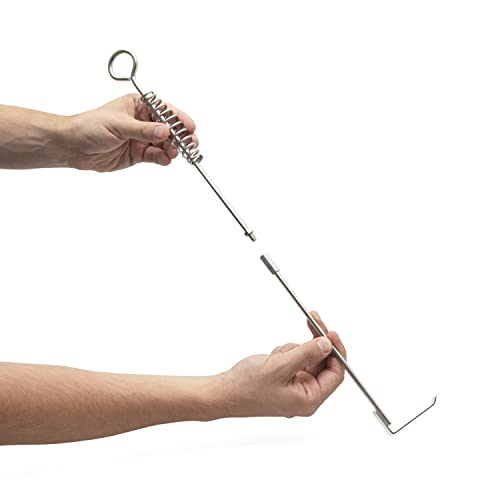 Smith & Basil Charcoal Ash Rake for Grill - Tool Poker - Grilling Accessories - with a Microfiber Cleaning Cloth