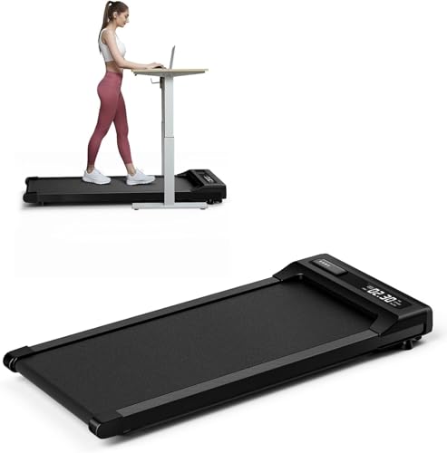 Walking Pad Treadmill Under Desk,Walking Pad with Incline for Office Home,265 lbs Capacity Portable Mini Treadmill, 2.5HP 2 in 1 Walking Jogging with Remote Control, LED Display