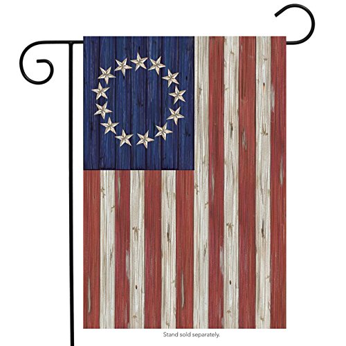 Betsy Ross Flag Patriotic Garden Flag Rustic 4th of July 12.5" x 18"