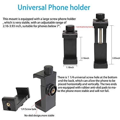 Backpack Clip Mount with Phone Holder Accessories for GoPro Hero 11 10 9 8 7 6 5 Black Akaso Sony Action Camera and iPhone Samsung Smartphones,Outdoor First View Live Video Shooting