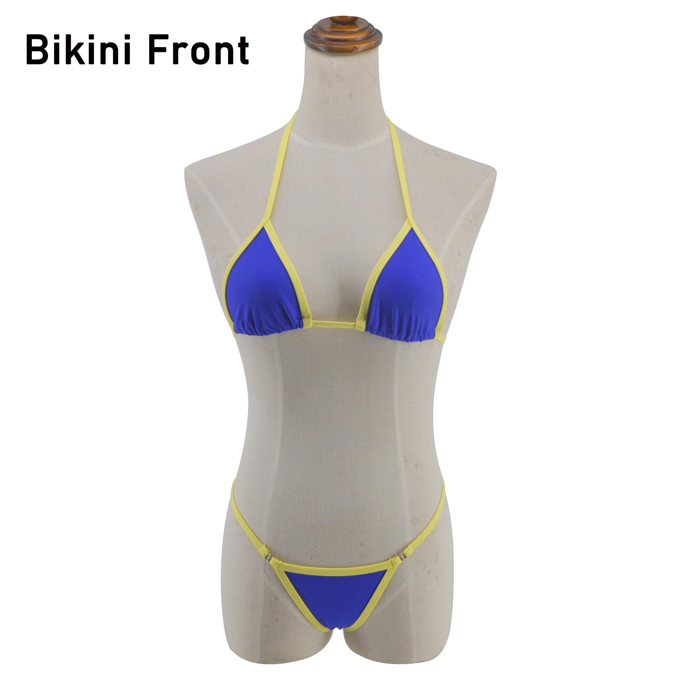 SHERRYLO Mini Micro Bikini Tri Top G String Thong Bottom Women Bathing Suits Beach Swimwear Black
