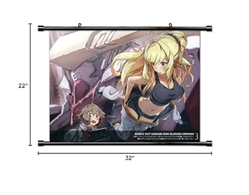 Mobile Suit Gundam Iron-Blooded Orphans Anime Fabric Wall Scroll Poster (32x22) Inches [A] GundamIronBloodPt2-16(L)