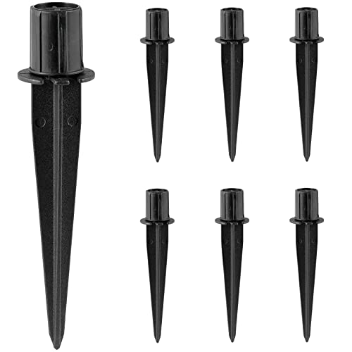 6 Pack Metal Stake Solar Lights Replacement Spike - Outdoor Ground Stakes for Garden Lights Landscape Yard Pathway Lamps Pole, 0.78 * 5.3 Inch
