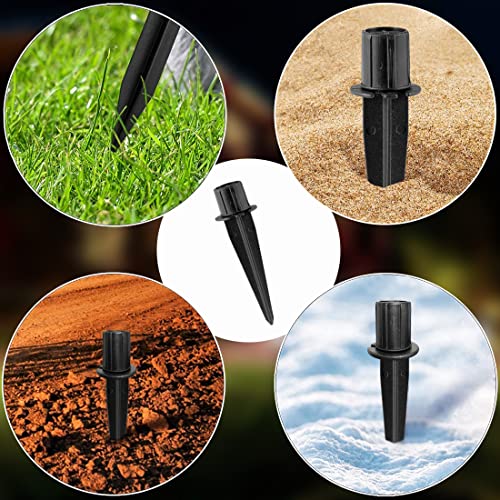 6 Pack Metal Stake Solar Lights Replacement Spike - Outdoor Ground Stakes for Garden Lights Landscape Yard Pathway Lamps Pole, 0.78 * 5.3 Inch